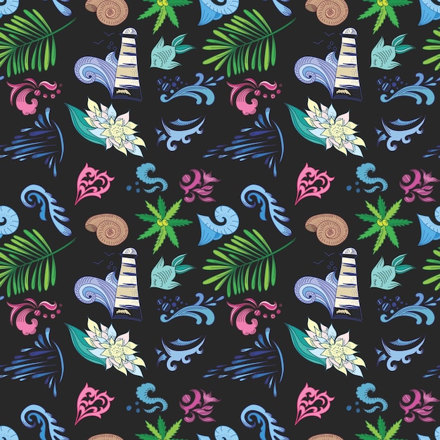 Vibrant Tropical Underwater Adventure Pattern | Jiffy Designs