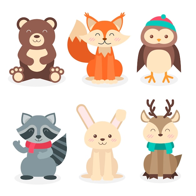 Adorable Cartoon Animal Collection for Stickers and Clipart | Jiffy Designs