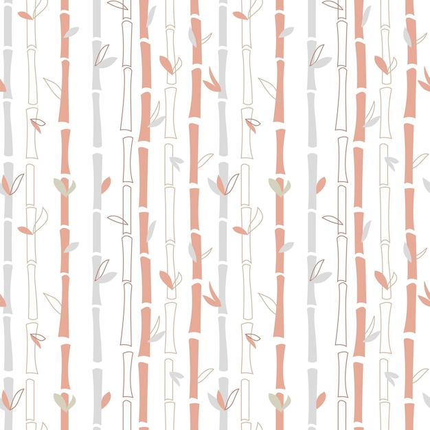 Elegant Bamboo Forest Pattern in Neutral Tones | Jiffy Designs