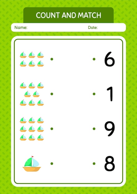 Vibrant Sailboat Counting and Matching Activity | Jiffy Designs