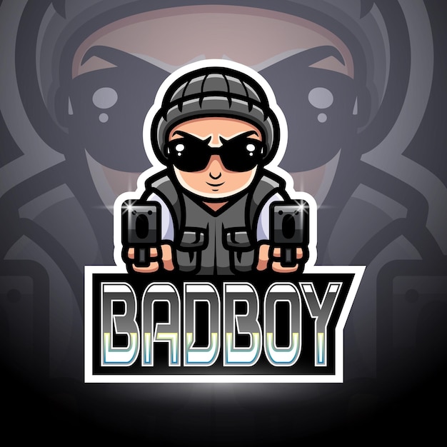 Stylish and Adventurous Badboy Mascot Logo Design | Jiffy Designs