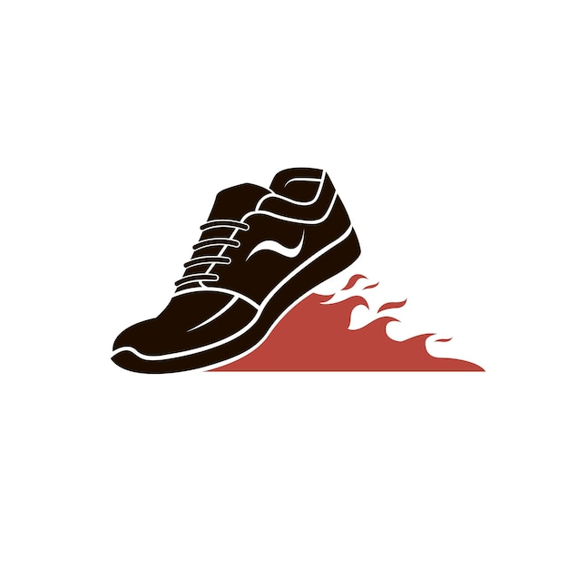 Stylized Sneaker with Fiery Trail | Jiffy Designs
