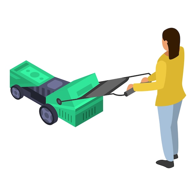 Woman Pushes a Vibrant Green Hand Cart | Jiffy Designs
