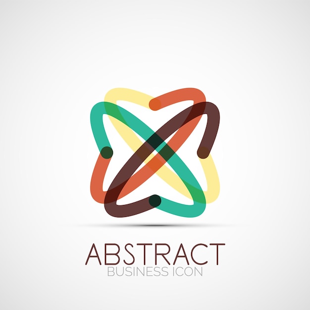 Vibrant Abstract Geometric Shape with Intersecting Curves | Jiffy Designs