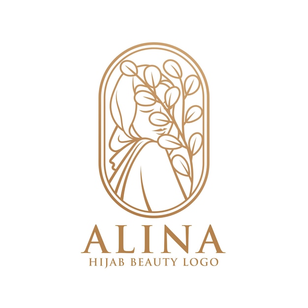 Elegant Floral Silhouette in Oval Frame - Alina Hijab Beauty | Jiffy ...