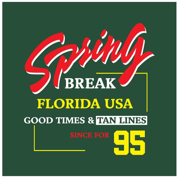 Vibrant Retro Florida Spring Break Celebration Graphic | Jiffy Designs