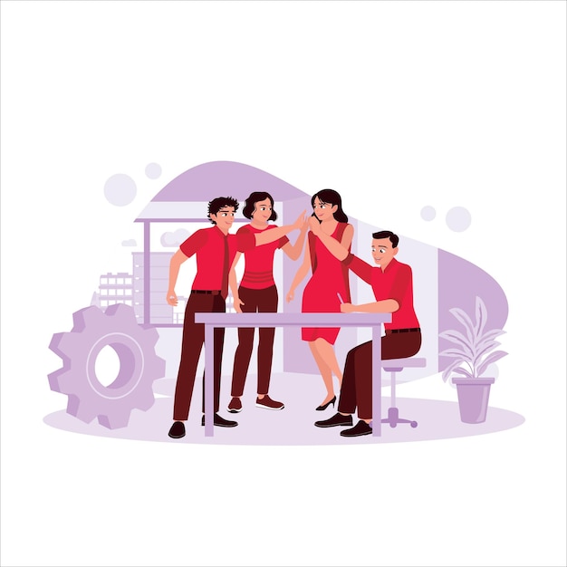 Vibrant Team Collaboration in Modern Workspace | Jiffy Designs