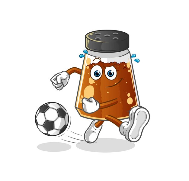 Playful Salt Shaker Dribbling a Soccer Ball | Jiffy Designs
