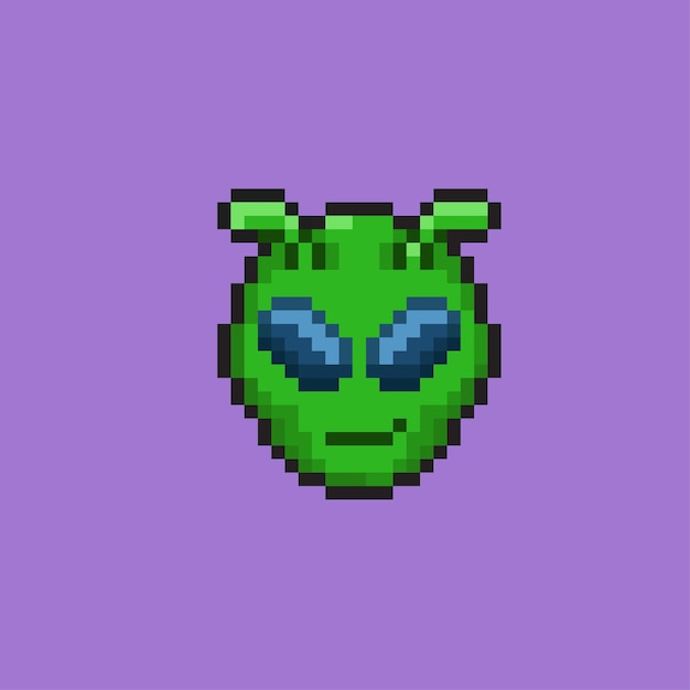 Vibrant Alien Pixel Art Icon | Jiffy Designs