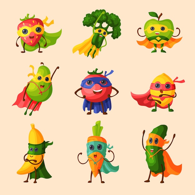 Whimsical Veggie Superheroes: A Delightful Produce Parade | Jiffy Designs