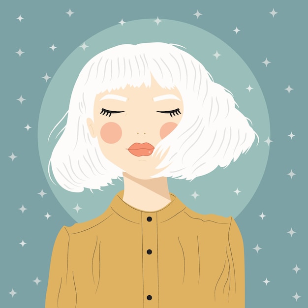 Dreaming Girl in Starry Night Sky Portrait | Jiffy Designs