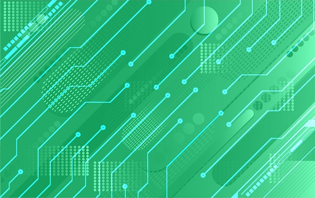 Vibrant Digital Circuit Board Backdrop in Emerald Green | Jiffy Designs