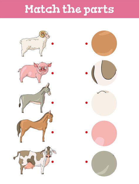 Vibrant Farm Animals: Match the Parts to Complete the Puzzle | Jiffy ...