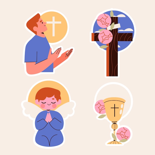 Devotional Symbols of Faith: Cross, Prayer, and Communion | Jiffy Designs