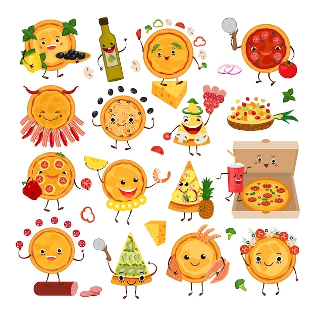 Vibrant Collection of Cheerful Food-Themed Illustrations | Jiffy Designs