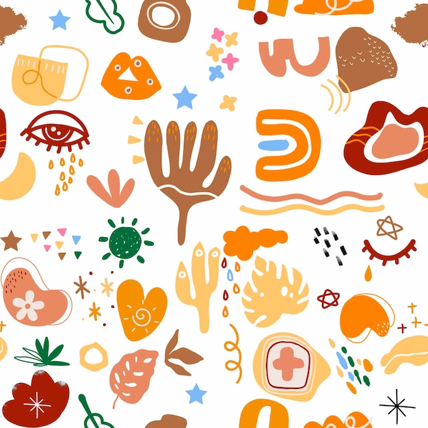 Vibrant Artistic Symbols and Shapes Collage | Jiffy Designs