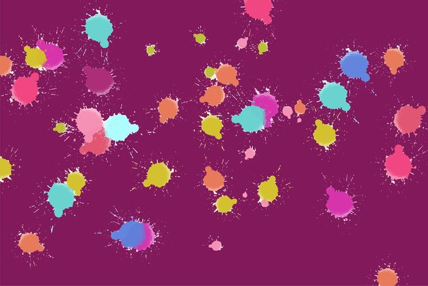 Vibrant Splatter of Colorful Paint Splatters on Fuchsia Background ...