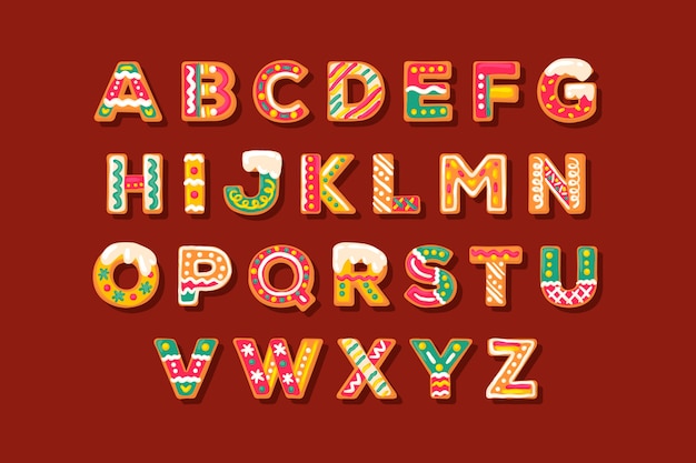 Vibrant and Festive Holiday Alphabet Letters | Jiffy Designs