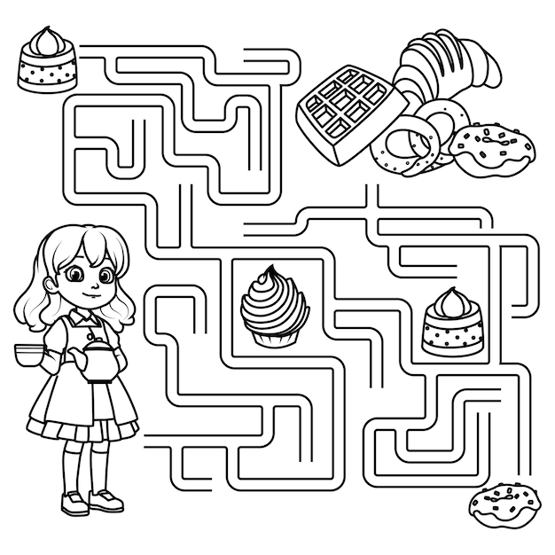 Delightful Dessert Maze: Guiding a Sweet Adventurer | Jiffy Designs