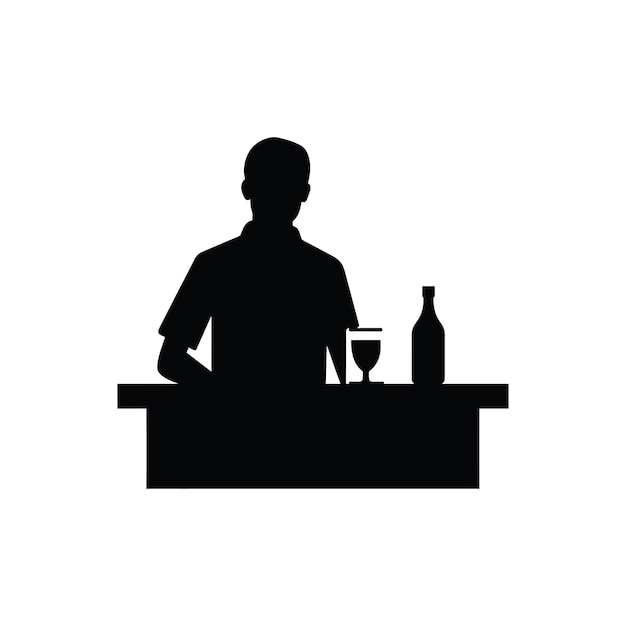 Bartender Serving Drinks at a Minimalist Bar Counter | Jiffy Designs