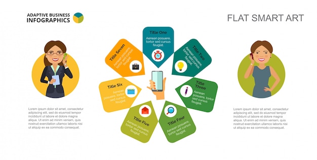 Flat Smart Art Infographic with Illustrated Character and Icons | Jiffy ...
