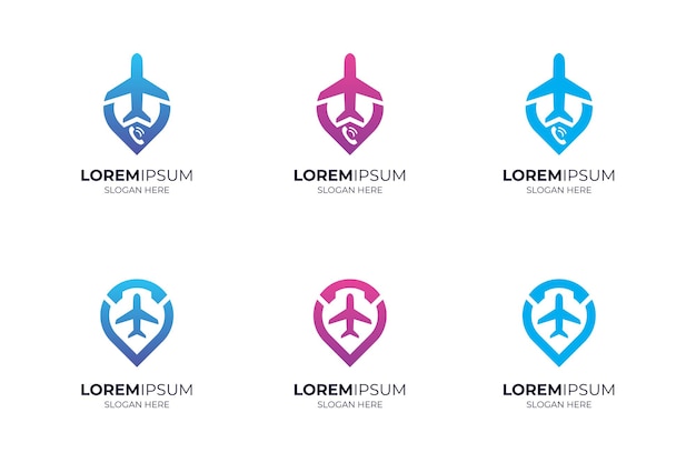 Vibrant Airplane Symbols with Colorful Geometric Designs | Jiffy Designs