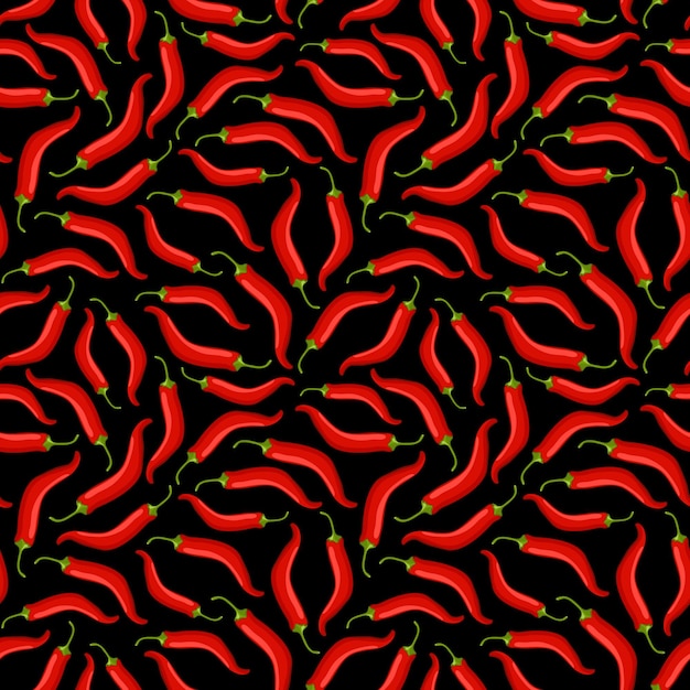 Vibrant Red Chili Peppers Swirling in Fiery Pattern | Jiffy Designs