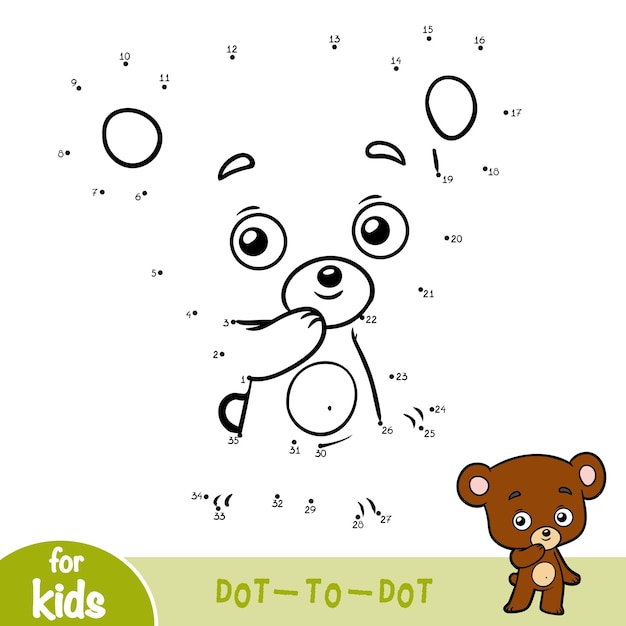 Adorable Teddy Bear Dot-to-Dot Puzzle for Kids | Jiffy Designs