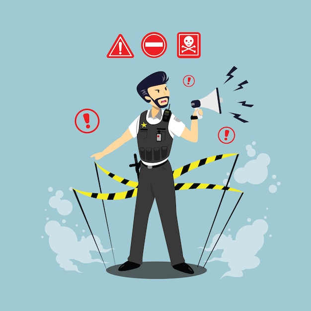 Cautious Construction Worker Navigating Hazardous Worksite | Jiffy Designs