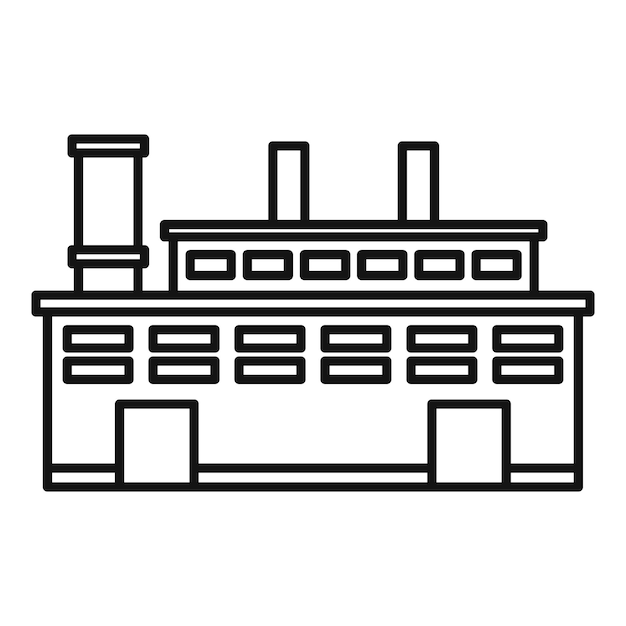 Sleek and Modern Factory Building Silhouette | Jiffy Designs