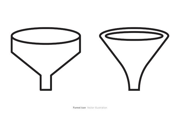 Minimalist Funnel Shapes in Simple Black and White Design | Jiffy Designs