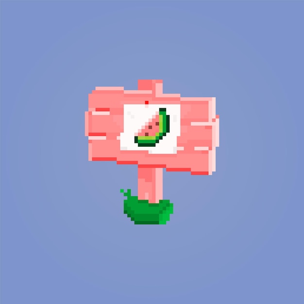 Vibrant Pixel Art Mailbox with Playful Avocado Icon | Jiffy Designs