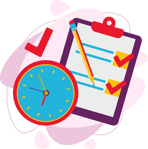 Efficient Time Management: Checklist and Clock Graphic | Jiffy Designs