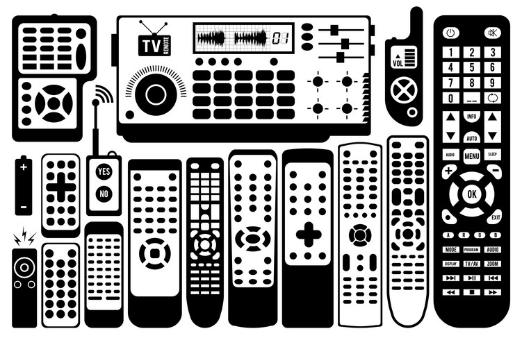 Tv Remote Control. Vector Set Of Different Remote Controls | Jiffy Designs