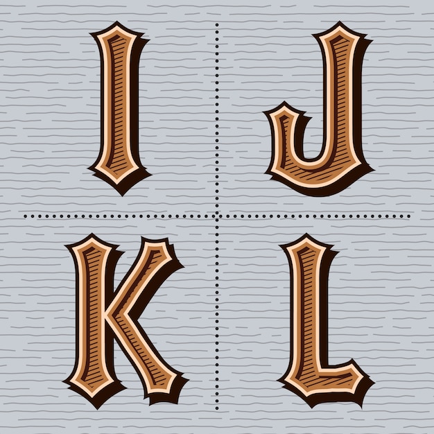 Ornate Antique-Style Letters in Elegant Bronze Tones | Jiffy Designs