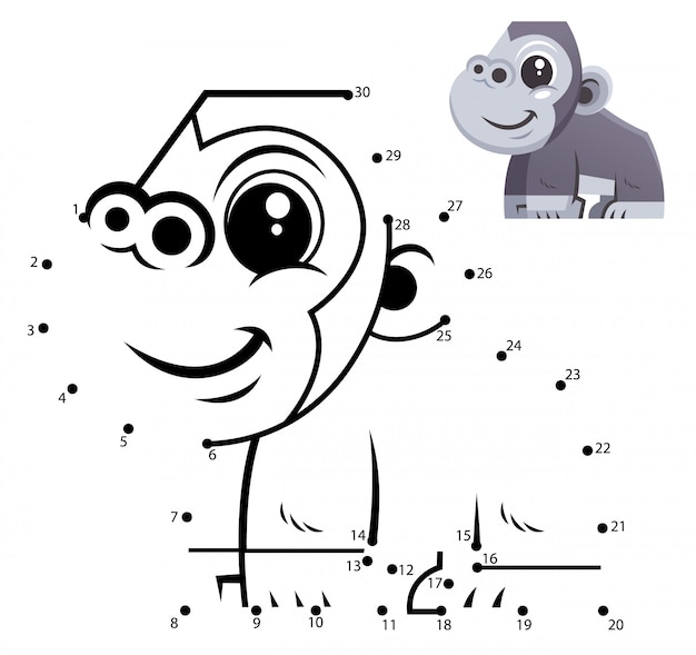 Delightful Dotted Monkey: A Playful Primate Illustration | Jiffy Designs