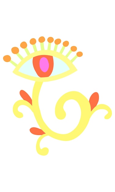 Vibrant Floral Eye Symbol with Radiant Rays | Jiffy Designs