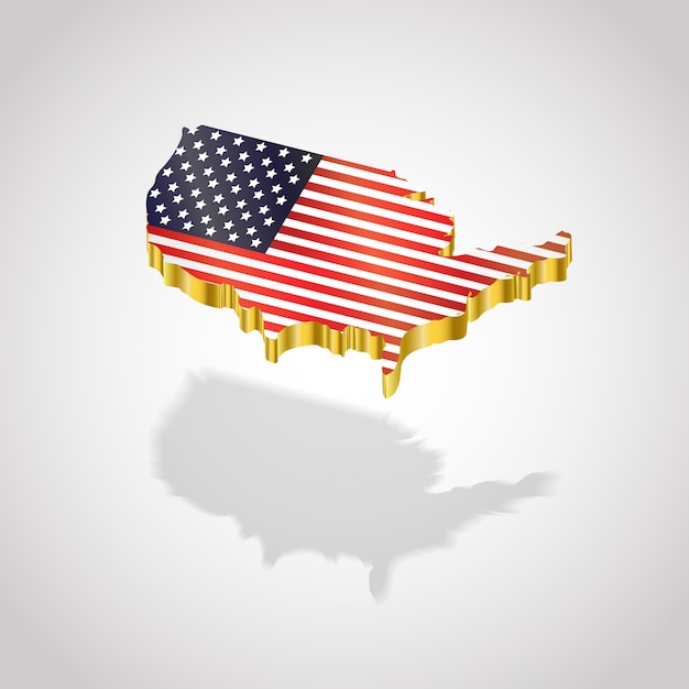 Melting American Flag Illustration with Dripping Golden Elements ...