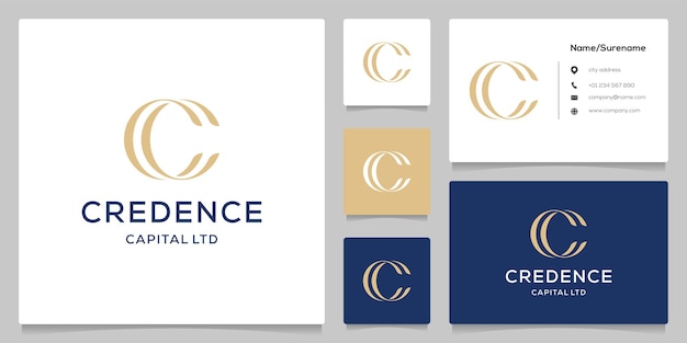Elegant Gold and Navy Credence Capital Ltd. Logo Design | Jiffy Designs