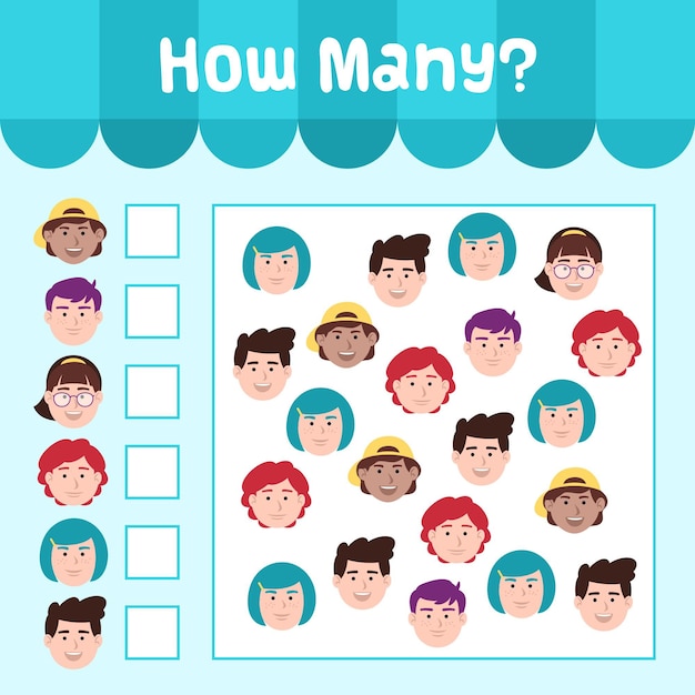 Counting Diverse Faces in Colorful Illustration | Jiffy Designs
