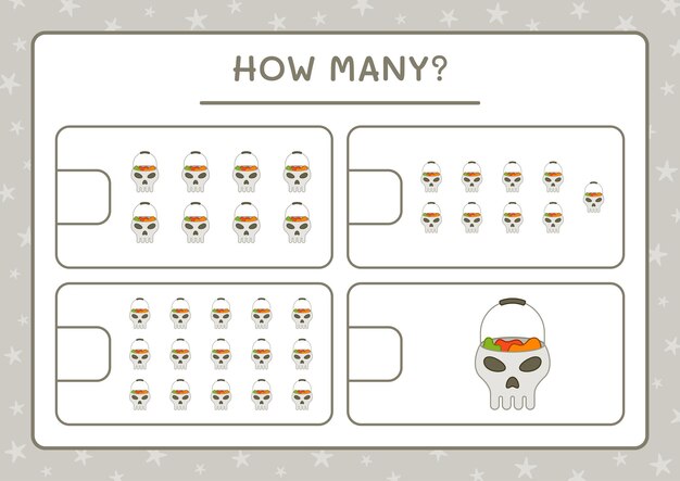 Spooky Skull Counting Game: How Many Skulls Can You Find? | Jiffy Designs