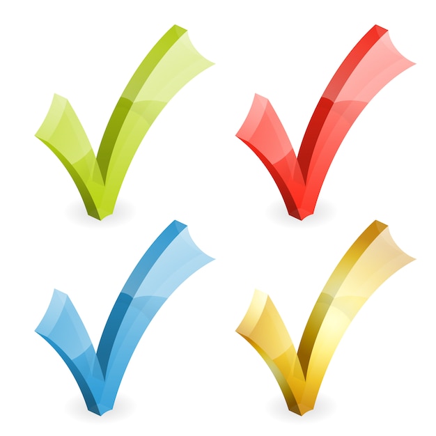 Vibrant Checkmark Icons in Striking Geometric Shapes | Jiffy Designs