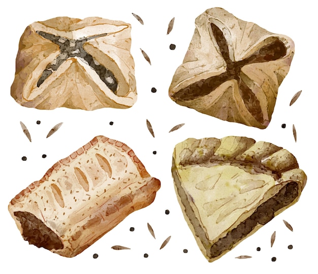 Delectable Pastry Collection: Flaky Croissants and Savory Pies | Jiffy ...