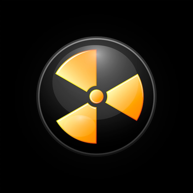 Radiant Radiation Symbol in Glowing Orange and Black | Jiffy Designs