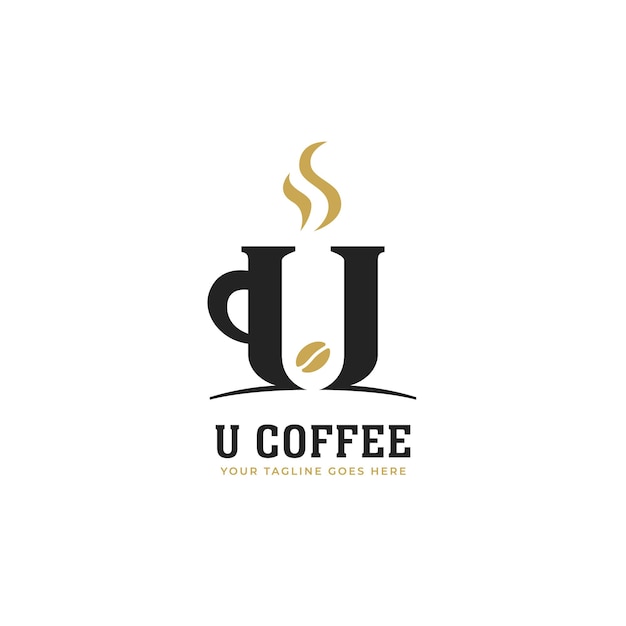 Elegant and Aromatic U Coffee Brand Logo Design | Jiffy Designs