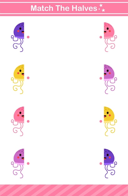 Colorful Jellyfish Match Game | Jiffy Designs