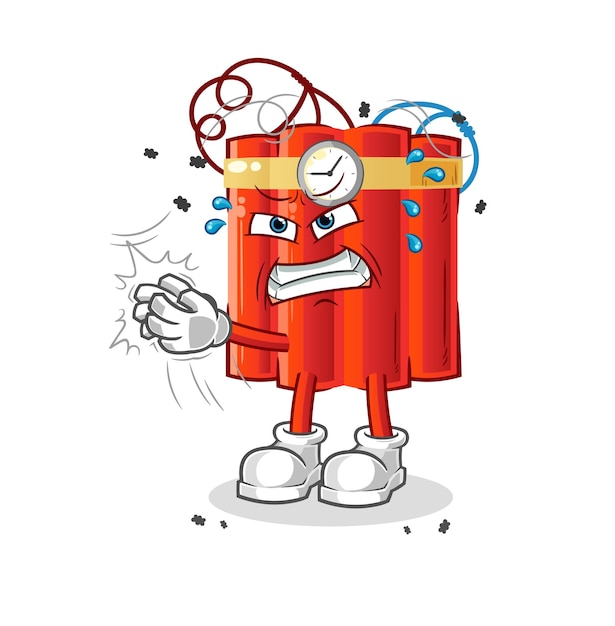 Quirky Cartoon Character Holding Explosive Detonators | Jiffy Designs