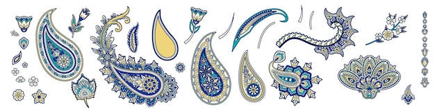 Elegant Paisley Motifs: A Captivating Collection of Decorative Elements ...