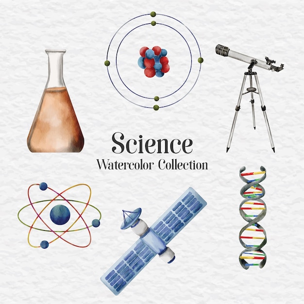 Captivating Science Watercolor Collection: Atoms, Molecules, and ...