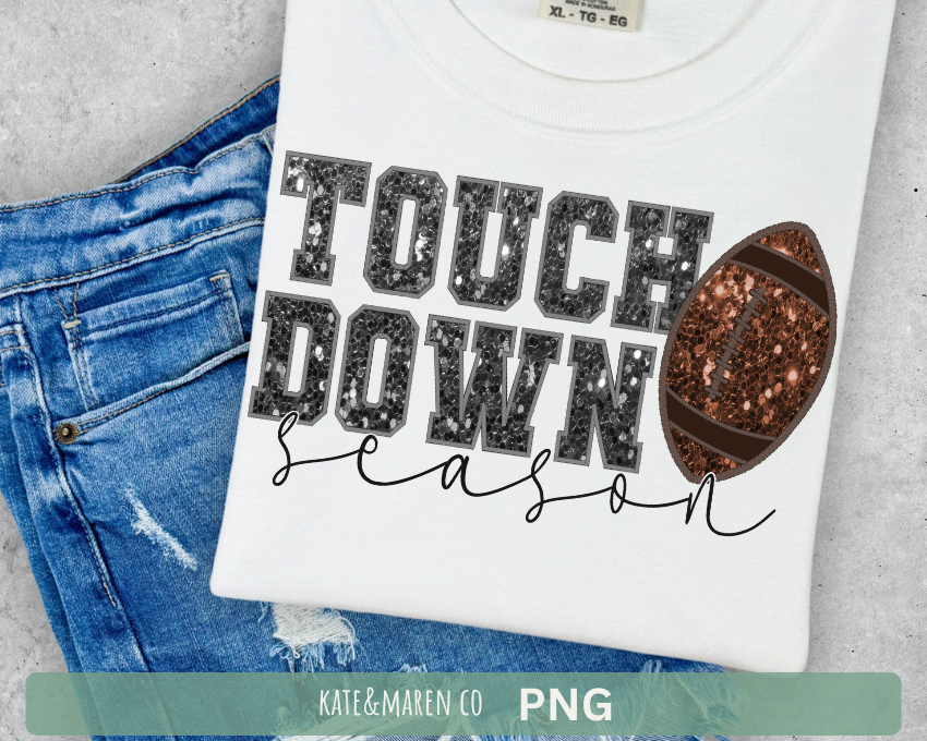 Touchdown Season, Glitter, Sequins, Football Mom, Football Mama ...